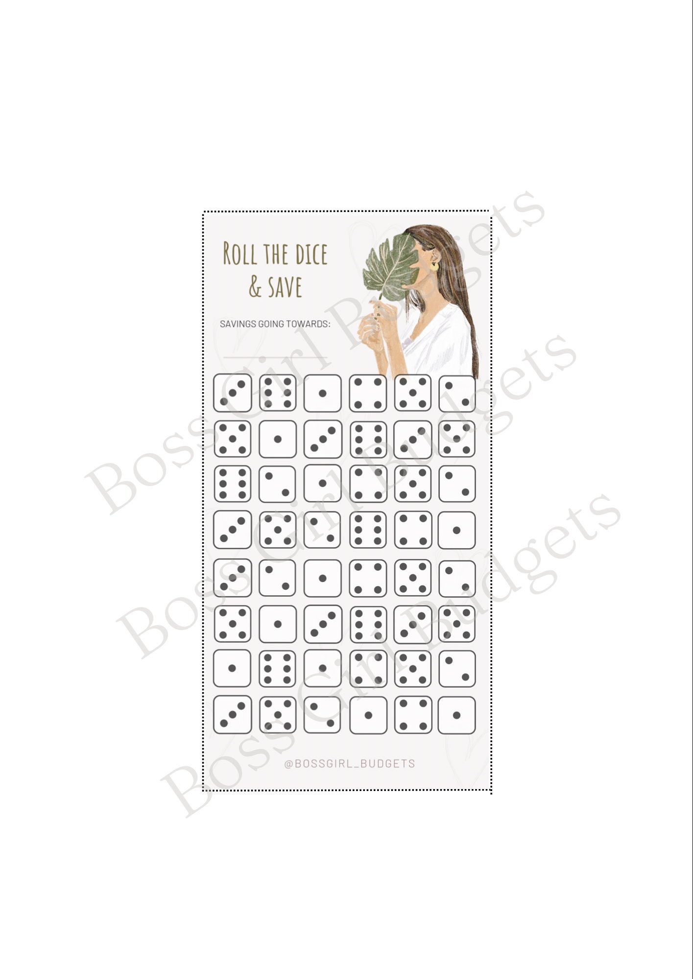 Roll the Dice Savings Challenge | Printable A6 and A4 | PDF Download ...