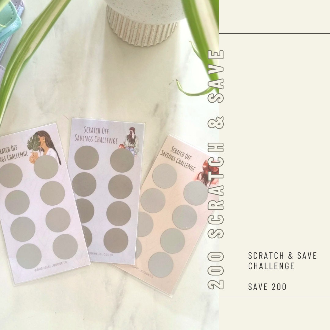 Scratch & Save | 200 Challenge | Scratch off Savings Challenge ...
