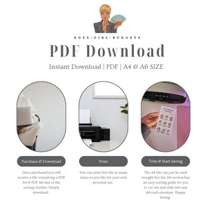 Bloom Savings Challenge | Printable A6 and A4 | PDF Download | Budget ...