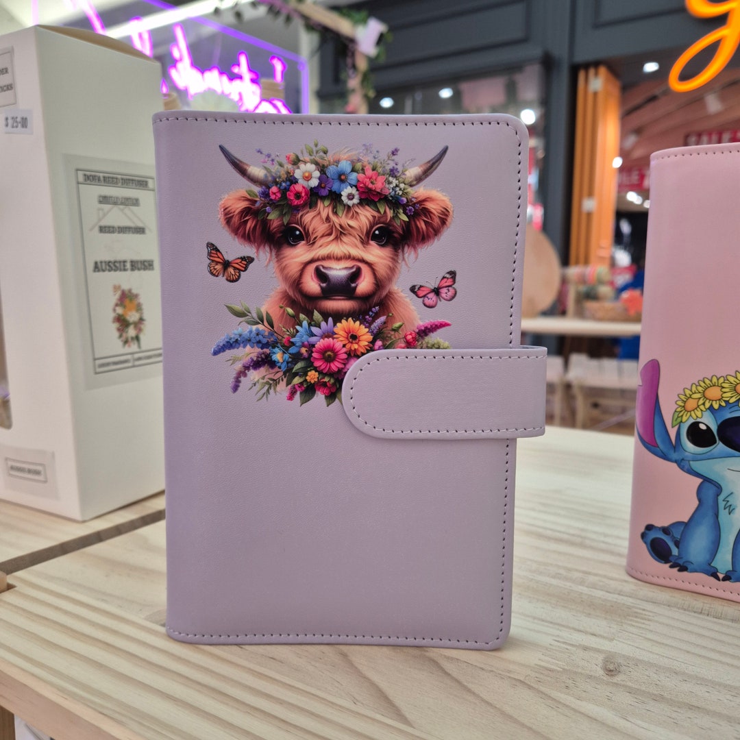 A6 Ring Binder Highland Cow Binder Only Add on Cash Envelope Binder - Etsy