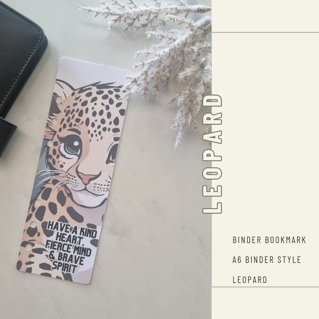 Budget Binder Bookmark | Leopard Themed | Matte Laminated - Etsy