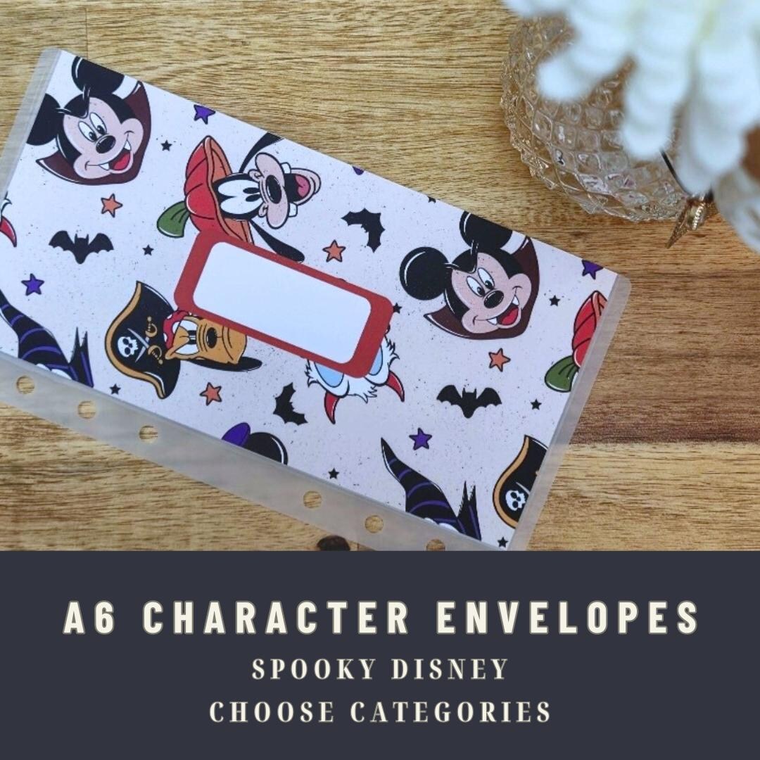 Cash Envelopes Fantasy Series | A6 Size | Clear Back | Spooky Friends ...