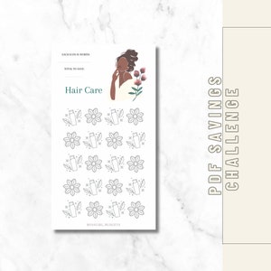 Hair Care Savings Challenge | Printable A6 and A4 | PDF Download ...