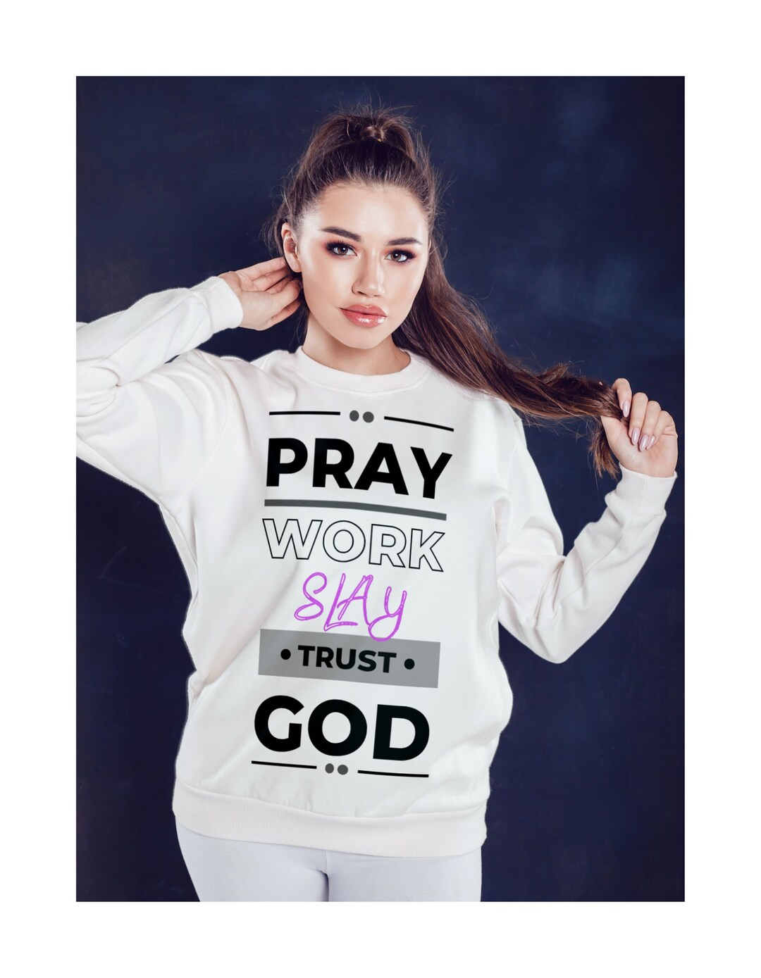 Pray Work Slay Print - Etsy
