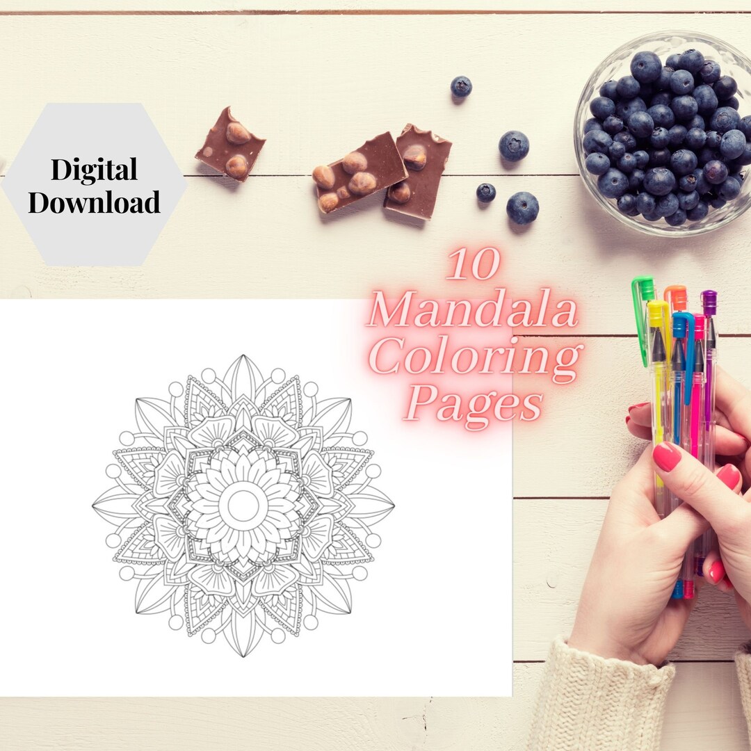 10 Mandala Coloring Pages, Greyscale Coloring Pages, Kids Coloring ...