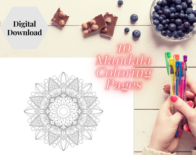Coloring Pages | Mandala Coloring Pages | 10+ Designs - Etsy Canada