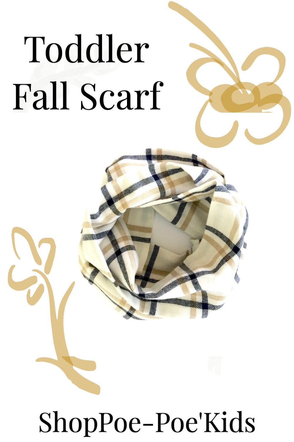 Kids Plaid Scarf. Unisex Flannel Scarf Double or Single Loop Infinity ...