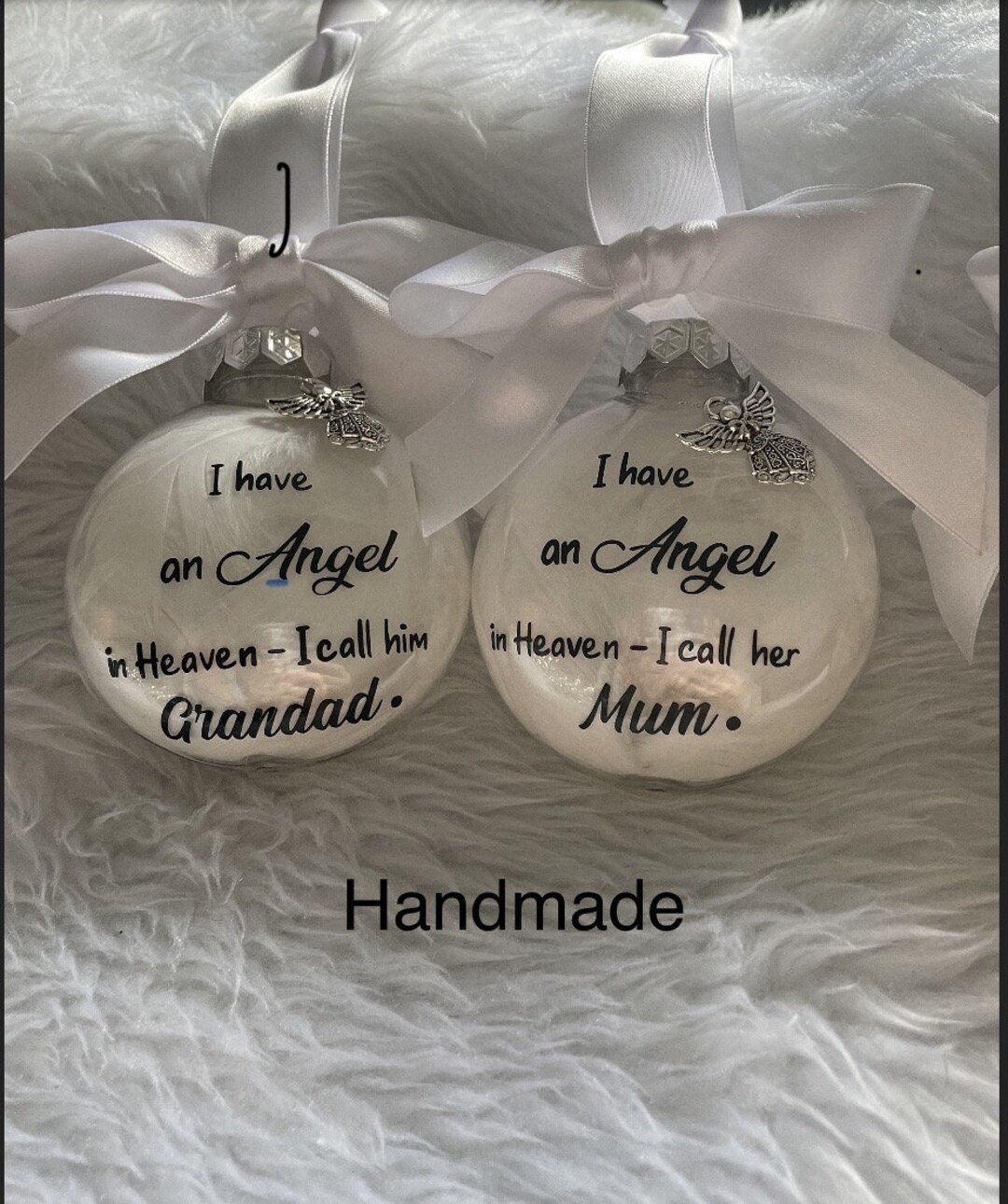 I Have an Angel in Heaven Bauble, Feather Filled Bauble,christmas Tree ...
