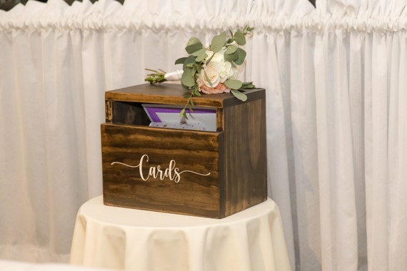 Rustic Handcrafted Wooden Wedding Card Box Large - Etsy