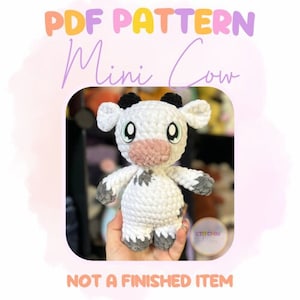 Mini Cow Crochet Pattern | Cow Pattern | Crochet Cow | Low Sew Crochet ...