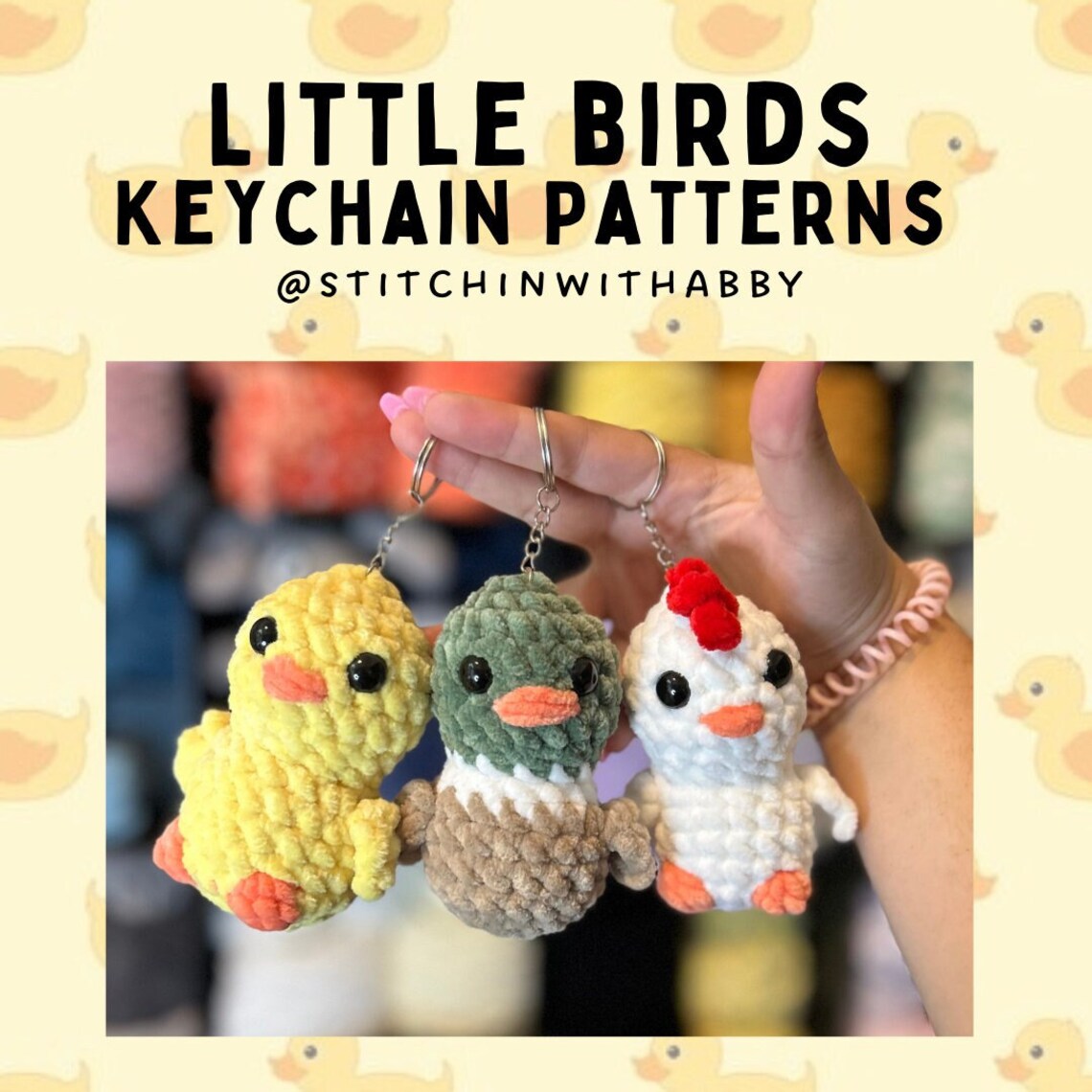 Little Birds Keychain Pattern | No Sew Keychain Patterns | Crochet ...