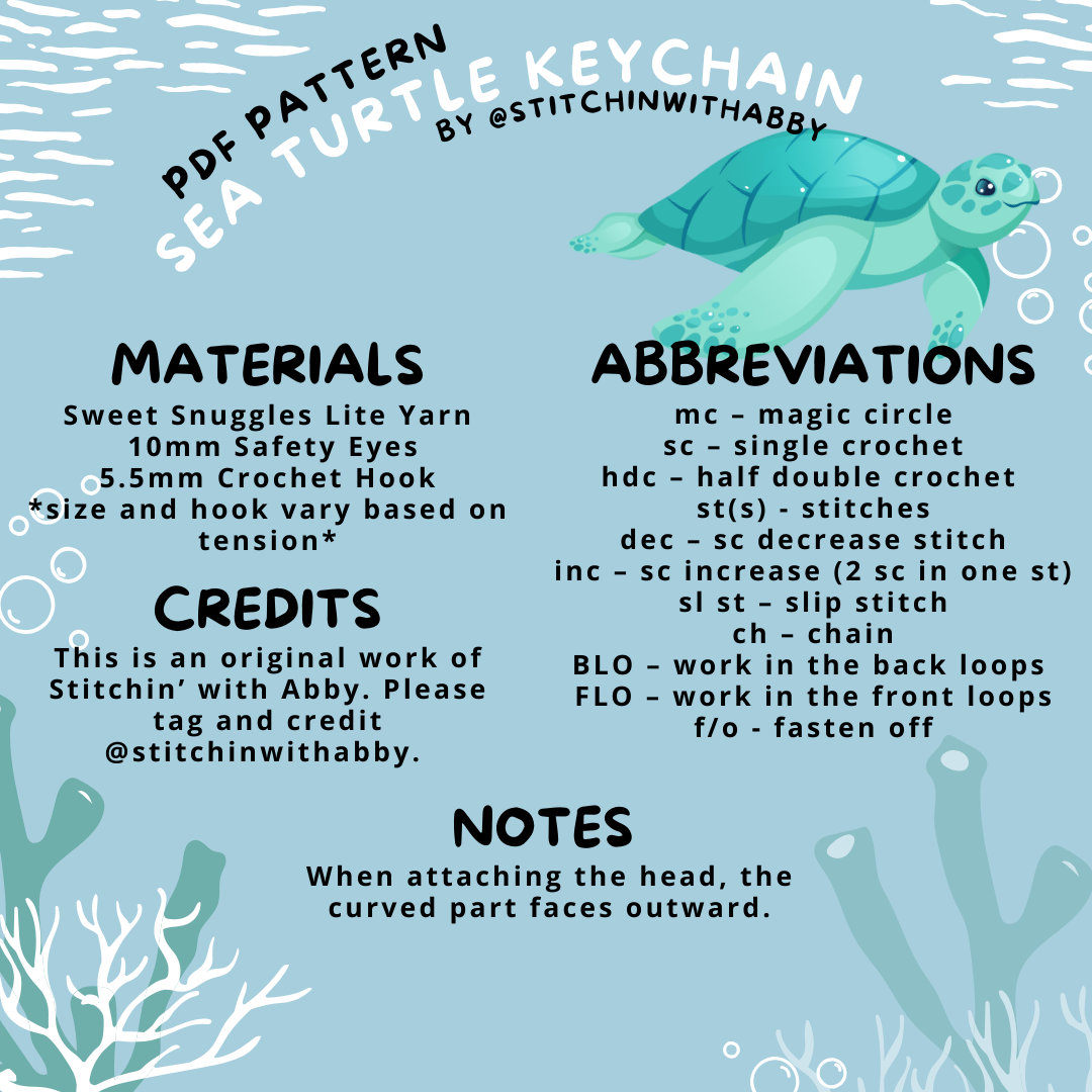 Turtle Keychain Pattern No Sew Keychain Patterns Crochet - Etsy