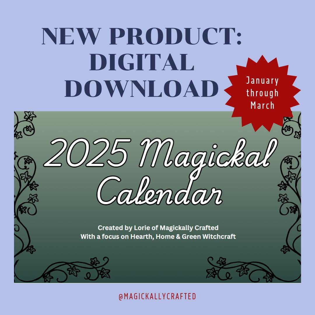 Digital Download: 2025 Magickal Calendar January Through March NOT for ...