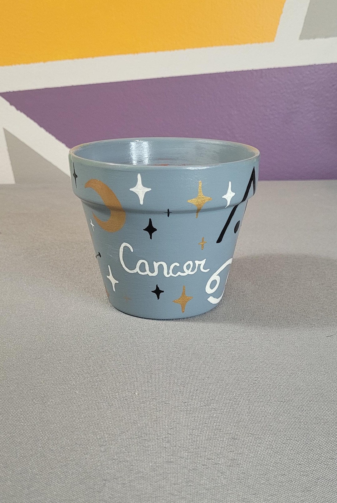 Hand Painted, 4 Inch Astrology Sign Cancer Constellations & Symbols ...