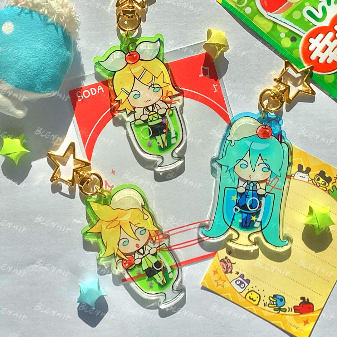 Vocaloid Soda Keychain/charms | Hatsune Miku, Kagamine Rin, Kagamine ...