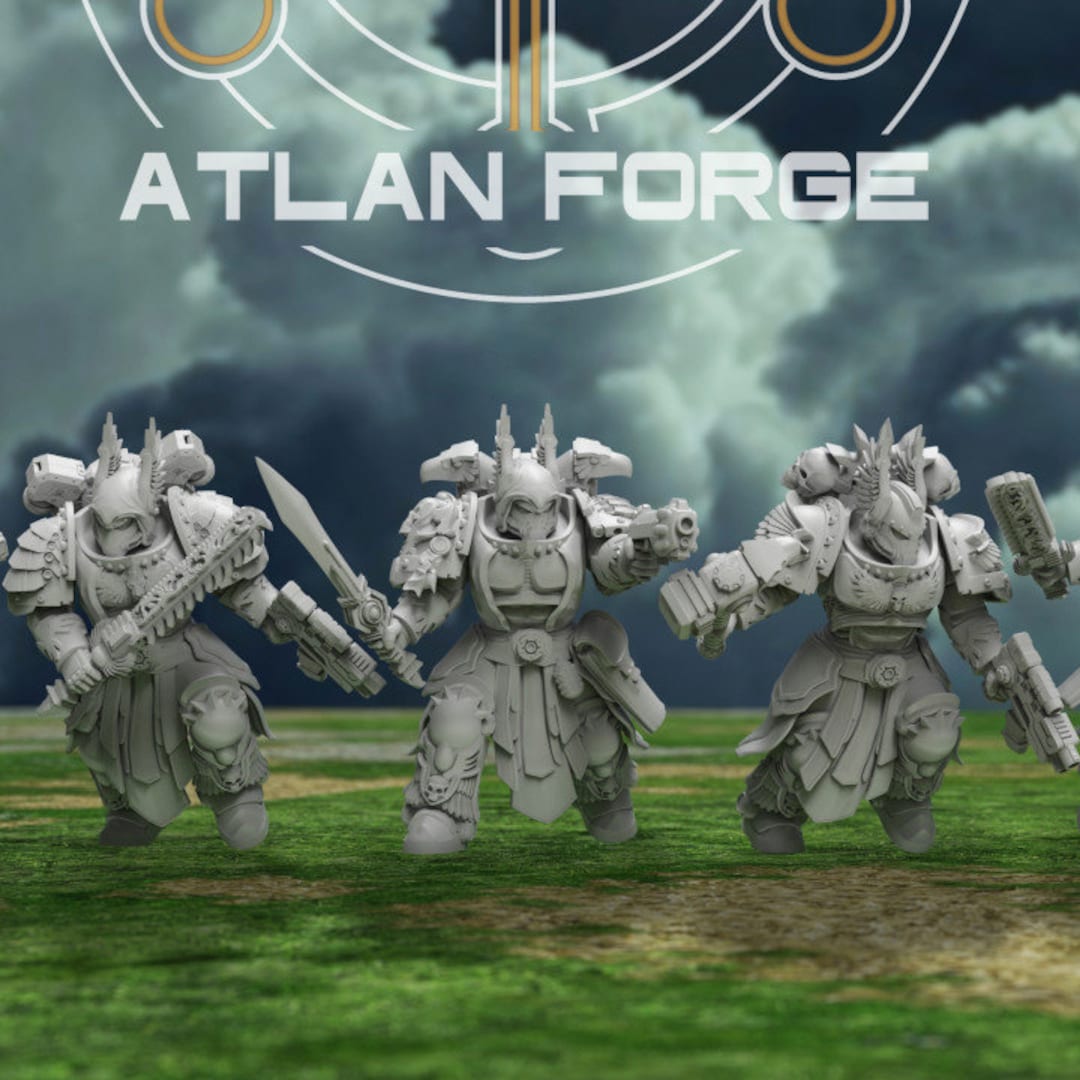 Angelic Knights Malakim Atlan Forge/sci-fi/fantasy/tabletop Miniatures ...