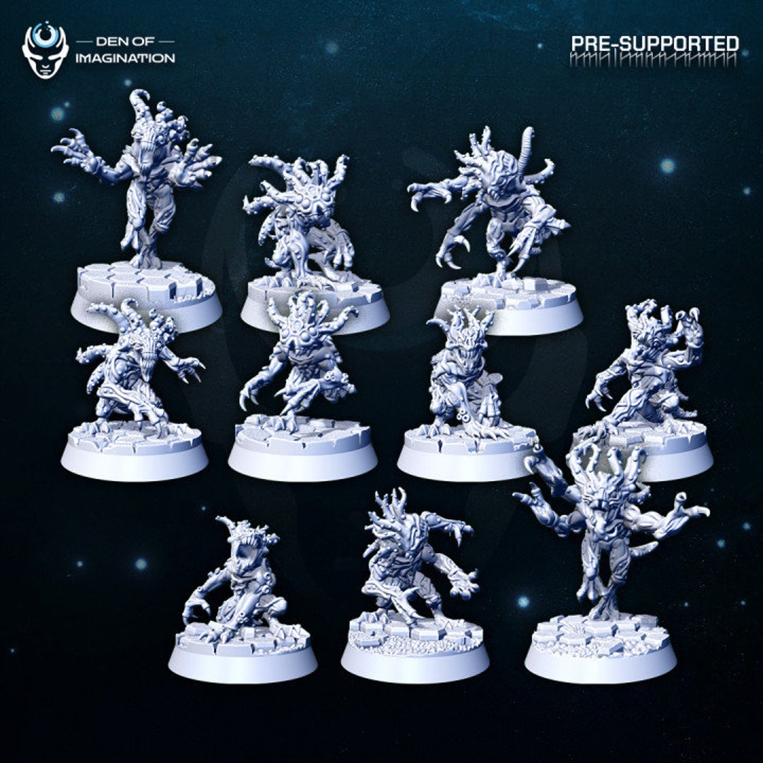 Set of 10 Void Imps Den of Imagination/sci-fi/table Top Miniatures - Etsy