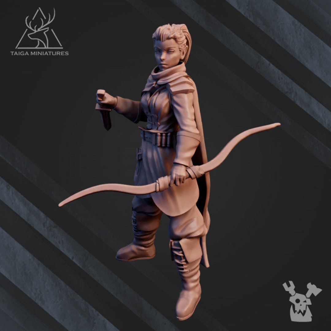 Dungeon and Dragons Fantasy Hero Female Archer Figure DND Dakkadakka ...