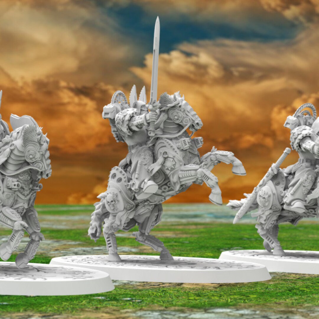 Set of 3 the Knights Angelic Atlan Forge/sci-fi/fantasy/tabletop ...