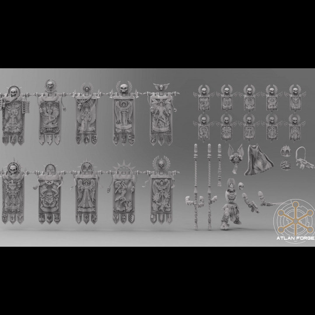 Angelic War Banners Atlan Forge/sci-fi/fantasy/tabletop Miniatures - Etsy