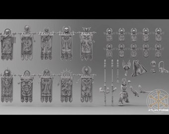 Angelic War Banners With Standard Bearer Grimdark Sci-fi Tabletop ...