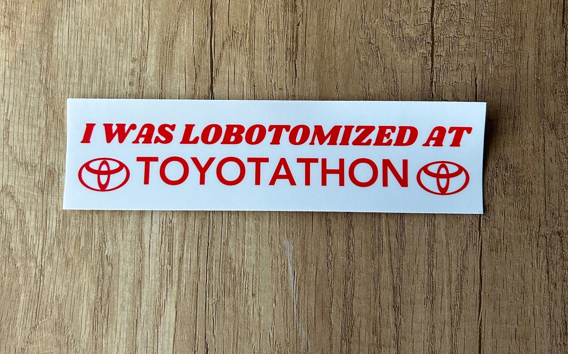 Toyota Bumper Sticker funny Vinyl Bumper Sticker Waterproof Bumper ...