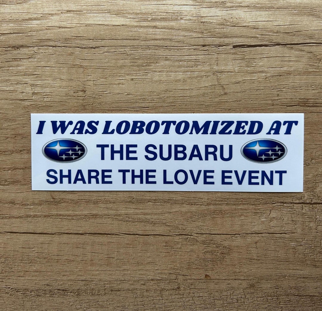 Subaru Bumper Sticker funny Vinyl Bumper Sticker Waterproof Bumper ...