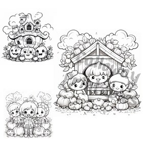 Fall Harvest Pumpkins Coloring Pages Autumn Coloring Sheets - Etsy UK