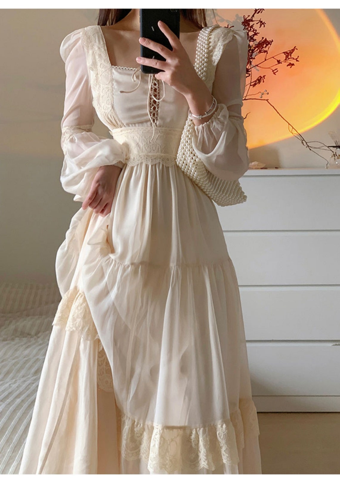 Handmade Vintage Gunne Sax Inspired Reproduction Gown Dress - Etsy