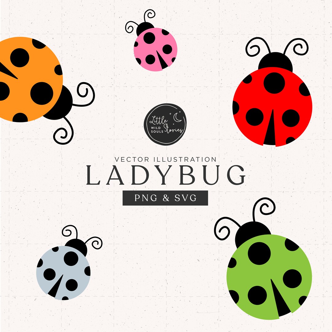 Ladybug Vector File for Stickers, Plotter, Graphics or Template for ...