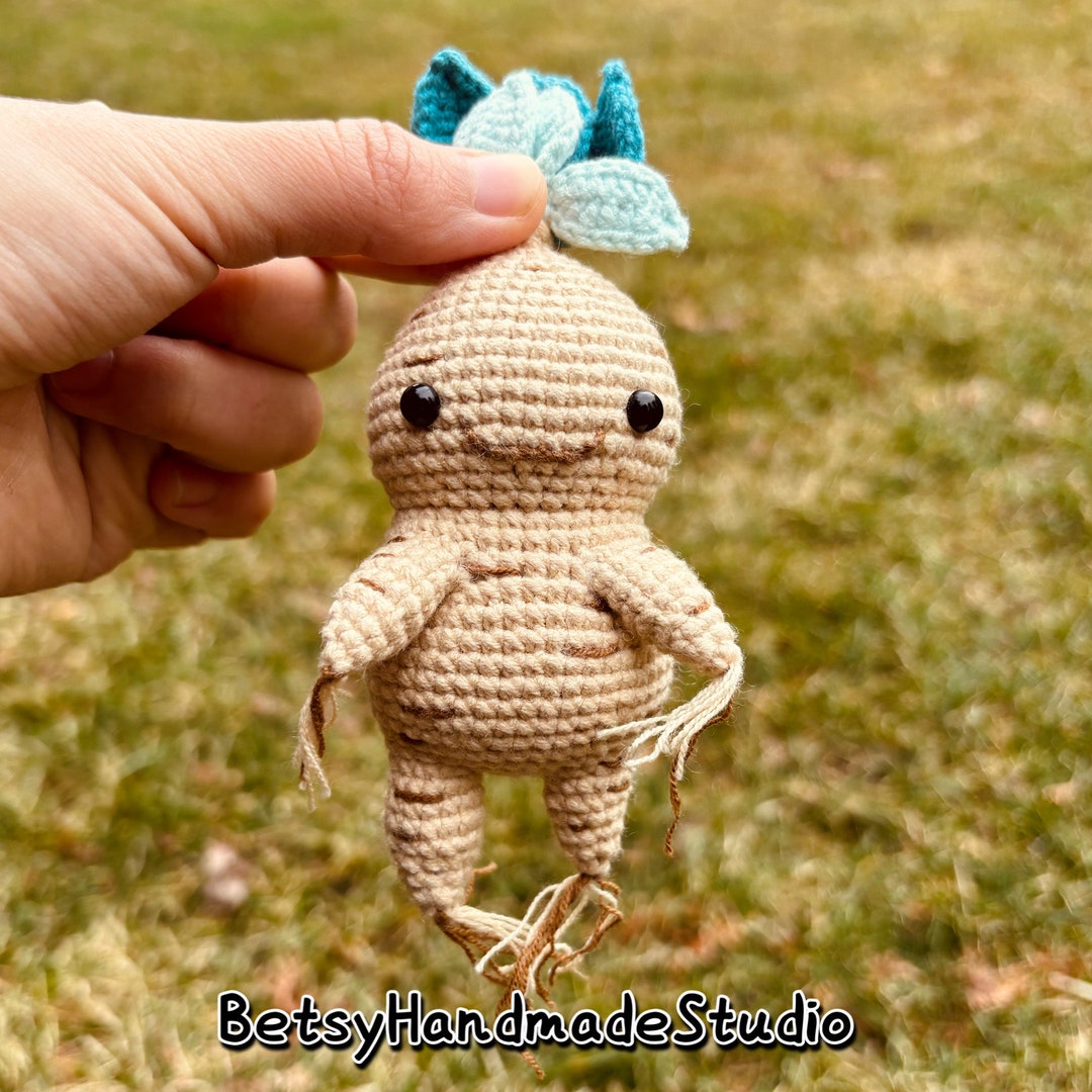 Pre-order: Ruty the Mandrake Amigirumi Mandragora Crochet Handmad Plush ...