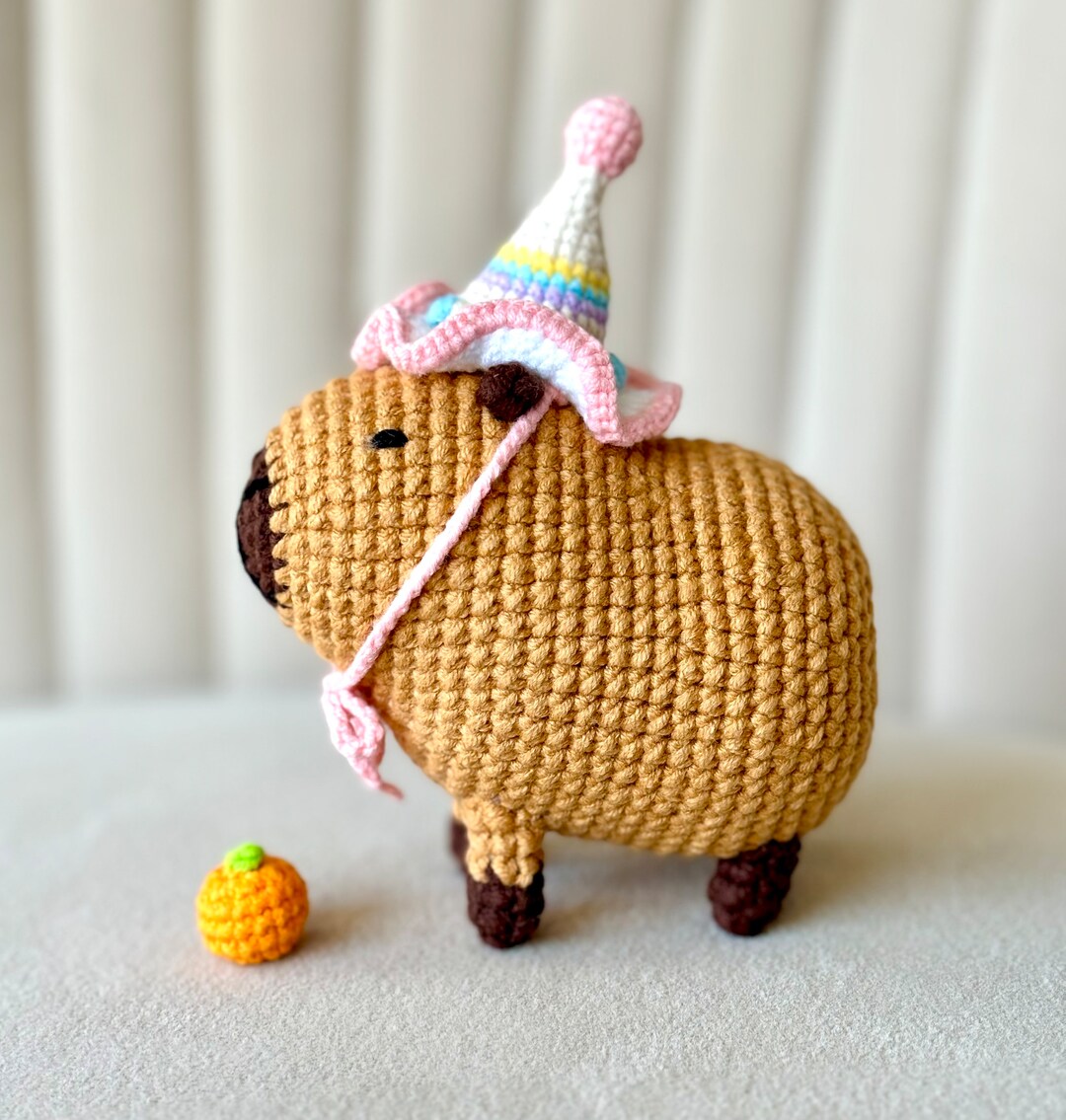 Ready to Ship: Crochet Capybara With Heart Knitting Capybara Amigurumi ...