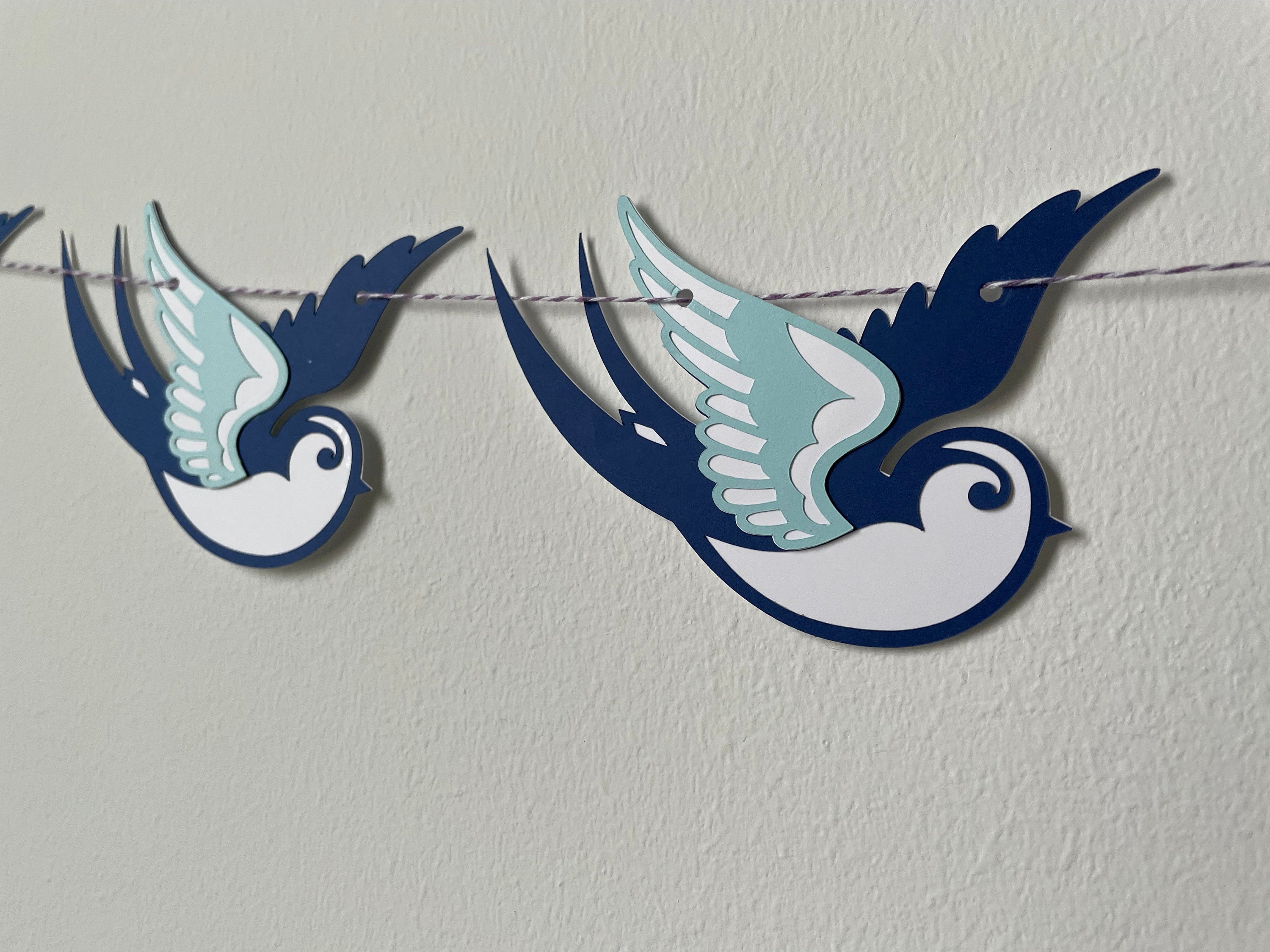 Bird Banner, Bird Themed Party, Bird Baby Shower, Baby Shower, Bluebird ...