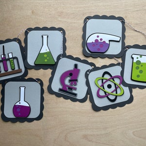 Science Themed Banner, Science Bday Theme, Science Bday Decor ...