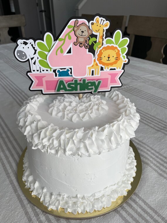 Safari Birthday Party Cake Topper Safari Cake Topper Girls | Etsy