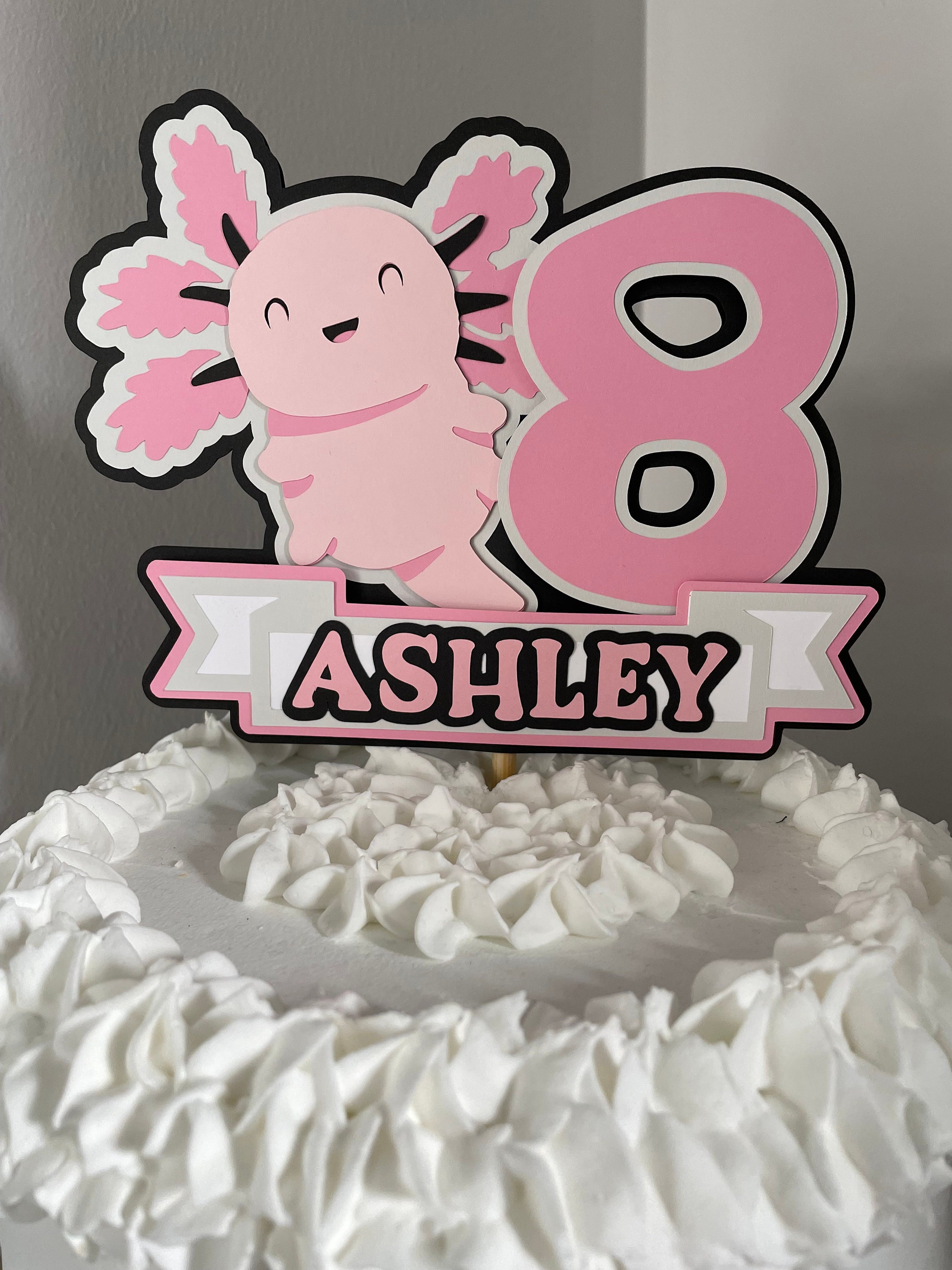 Axolotl Bday, Axolotl Topper, Axolotl, Salamander Topper, Mexican ...