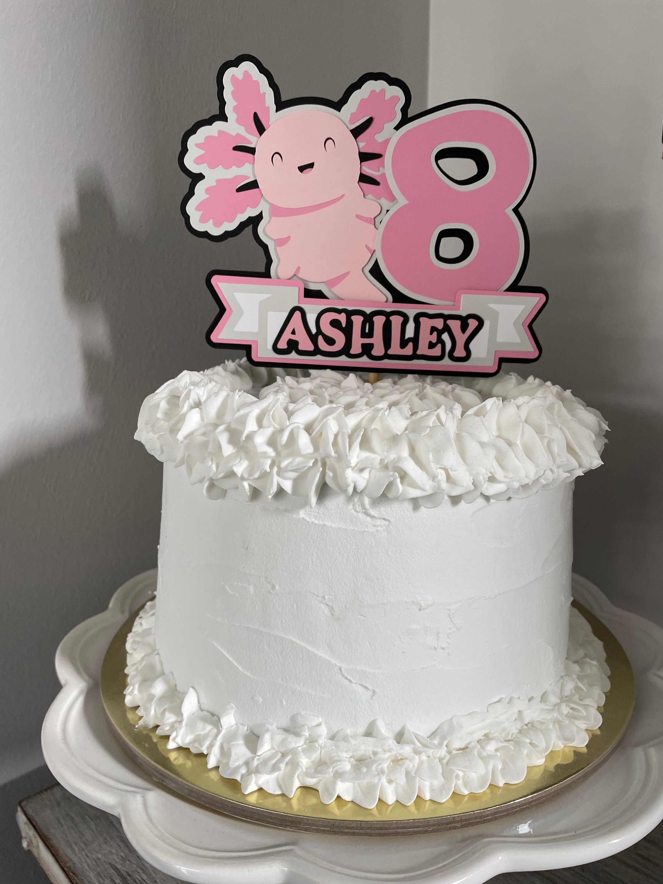 Axolotl Bday, Axolotl Topper, Axolotl, Salamander Topper, Mexican ...