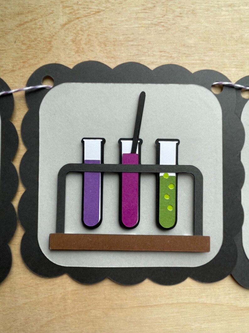 Science Themed Banner, Science Bday Theme, Science Bday Decor ...