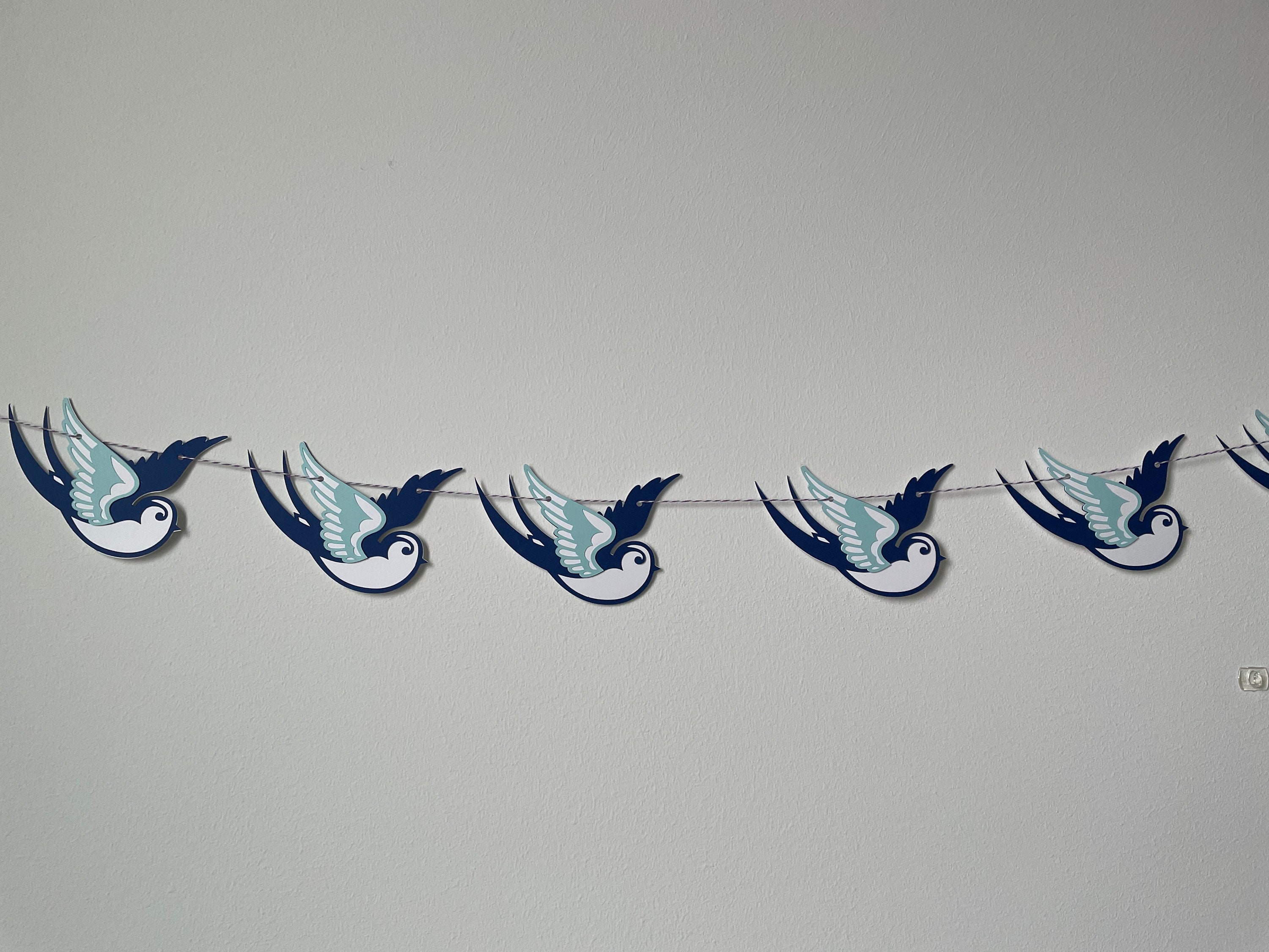 Bird Banner, Bird Themed Party, Bird Baby Shower, Baby Shower, Bluebird ...