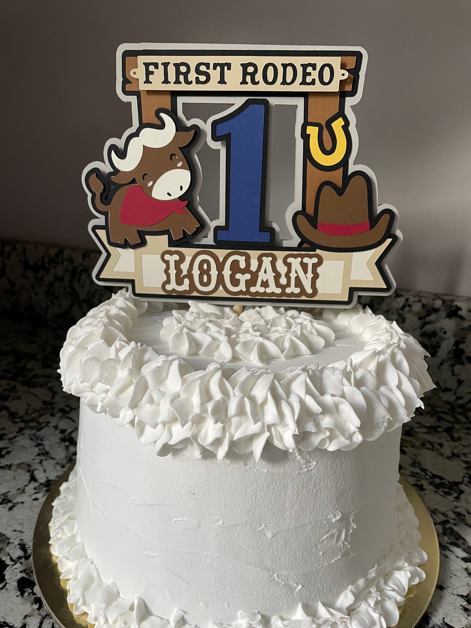 First Rodeo, First Bday Cake Topper, First Rodeo Topper, First Rodeo ...