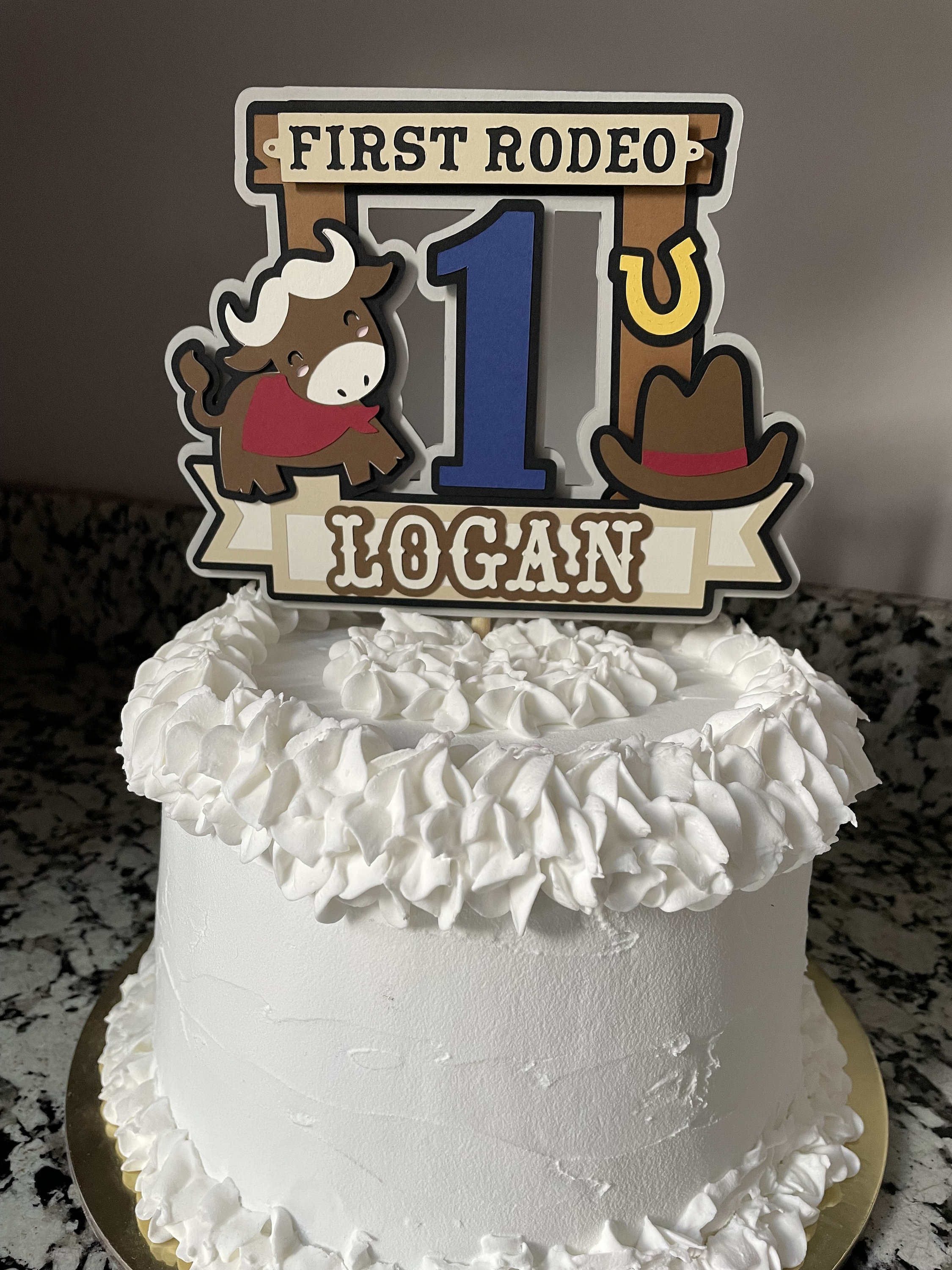 First Rodeo, First Bday Cake Topper, First Rodeo Topper, First Rodeo ...