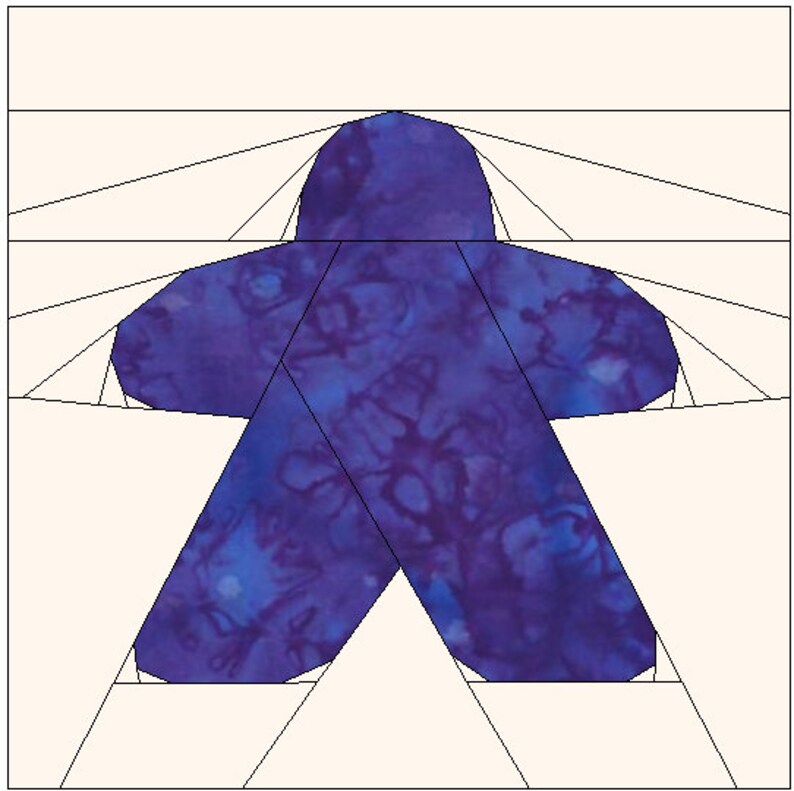 Meeple Foundation Paper Piecing Pattern - Etsy