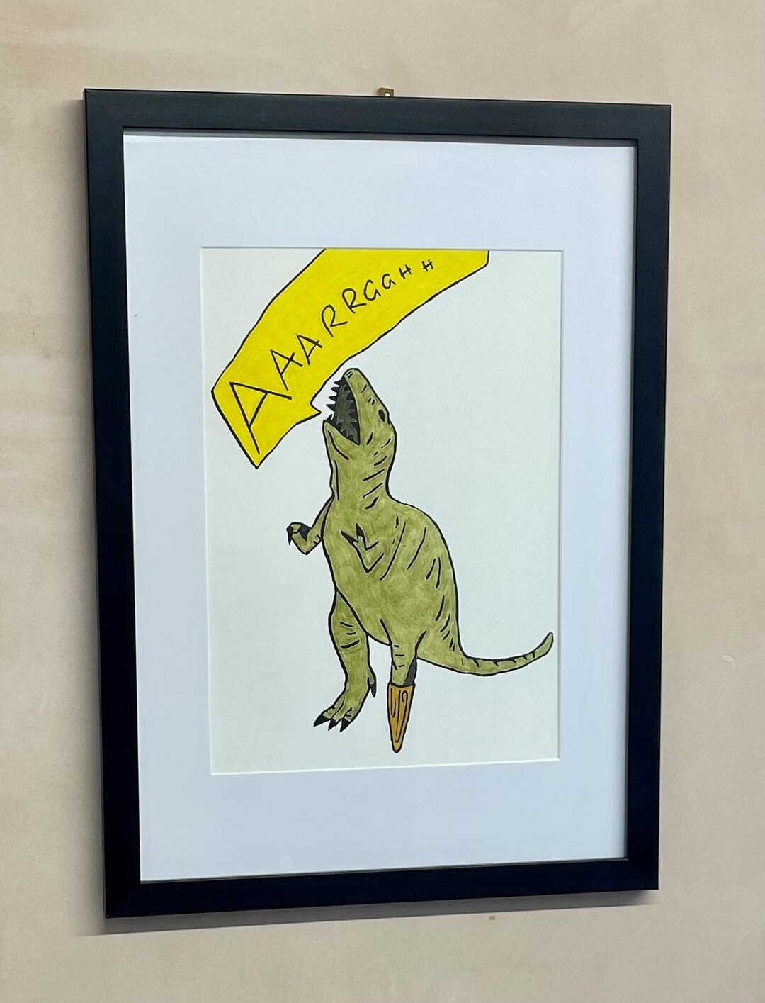 T-rex Dinosaur Pirate Original Art - Etsy
