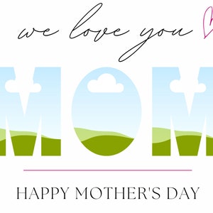 We Love You, Mom Photo, Mommy Photo, Personalized Mom Photo, Mother's ...