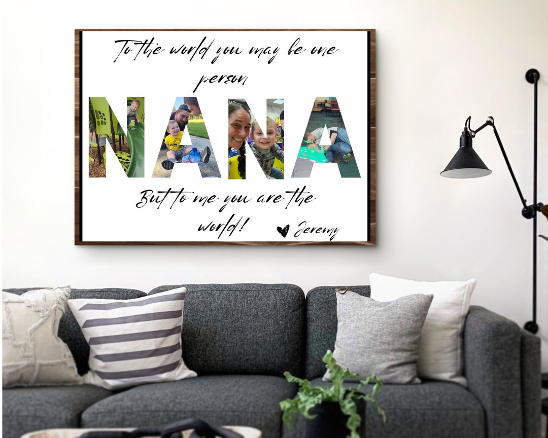 Nana Photo Collage, Nana Photo Frame, Personalized Nana Frame, Mother's ...