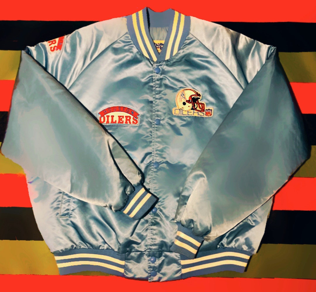 RARE Vintage OG Satin Chalk Line Houston Oilers Starter Style Jacket ...