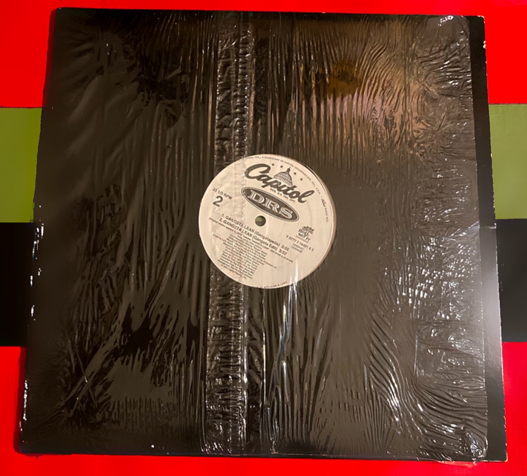 DRS Gangsta Lean 12 Vinyl 1993 Hype Sticker Capitol Records VG - Etsy