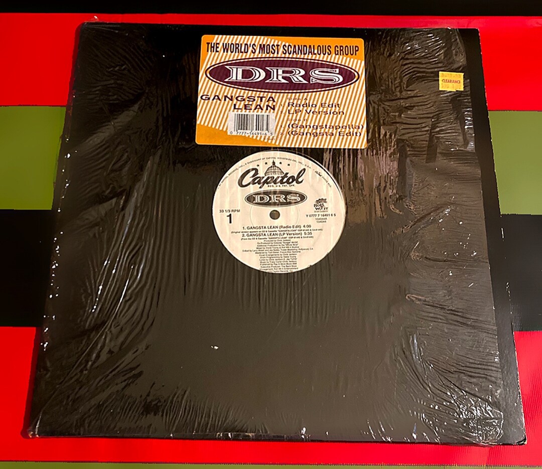 DRS - Gangsta Lean 12" Vinyl 1993 Hype Sticker Capitol Records VG+ - Etsy
