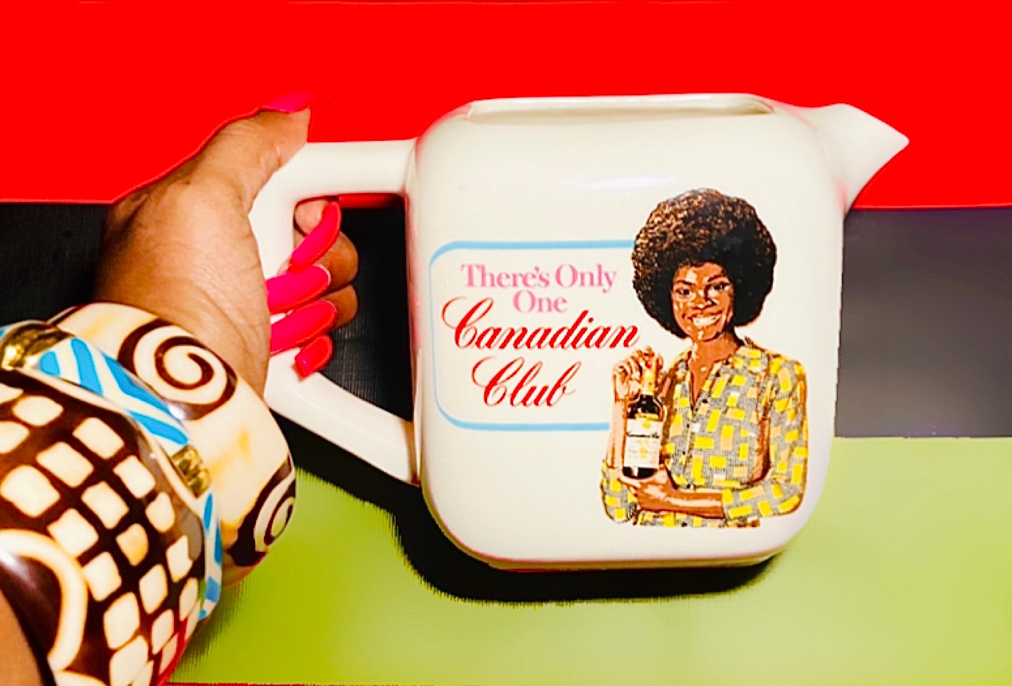Vintage 1970s Original Canadian Club Pitcher African American Lady - Etsy