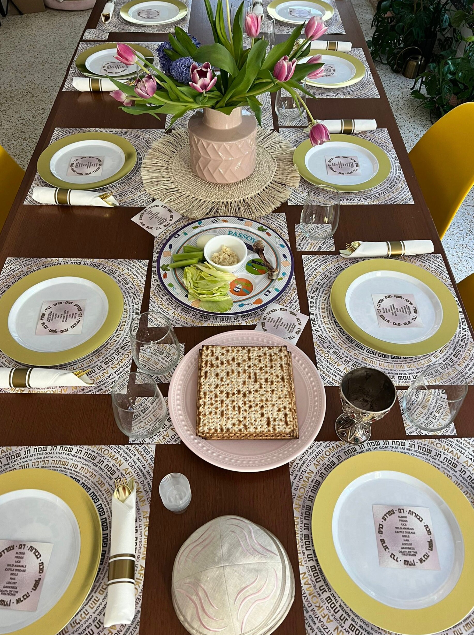 Passover Light Foil Background Paper Placemat - Etsy